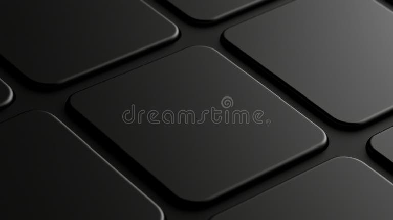 A Black Keyboard with Square Keys. Stock Image - Image of like, black ...