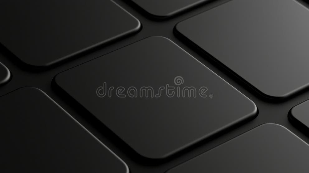 A Black Keyboard with Square Keys. Stock Image - Image of like, black ...