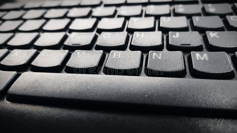 Black Keyboard Taken from Close Range in the Office Room Stock Image ...