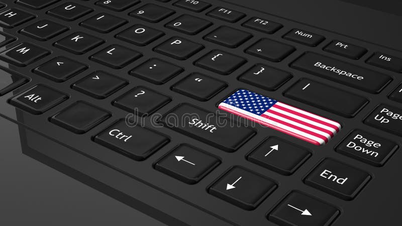 Black keyboard stock illustration. Illustration of national - 44389090