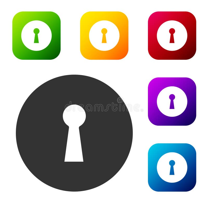 Black Keyhole Icon Isolated on Transparent Background. Key of Success ...