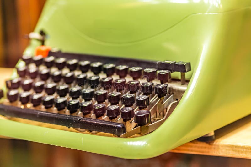 Black Keys of Old Typewriter Stock Photo - Image of numbers, time ...