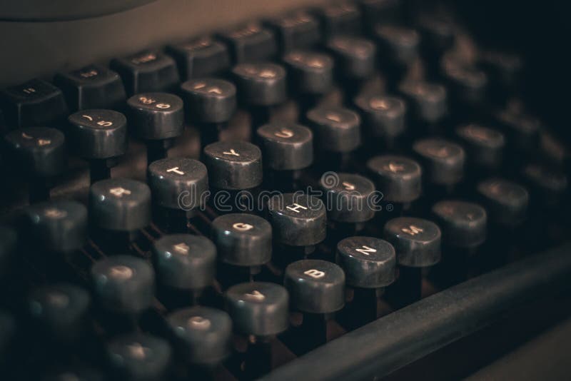 Black Keys, from an Old Typewriters Stock Photo - Image of ...