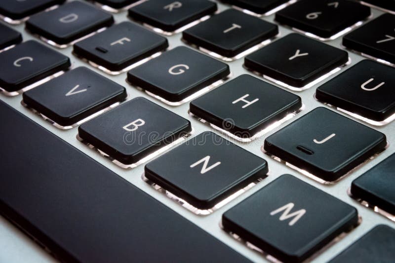 Black Keys with Space Key on Computer Keyboard Stock Photo - Image of ...
