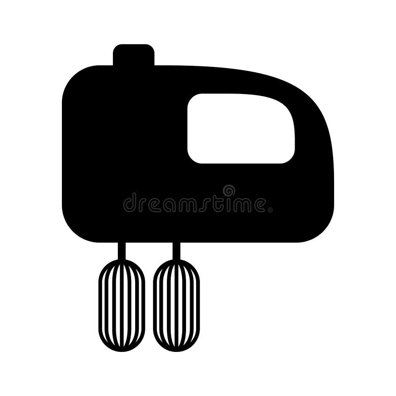 Black Kitchen Mixer Graphic Design Stock Vector - Illustration of ...