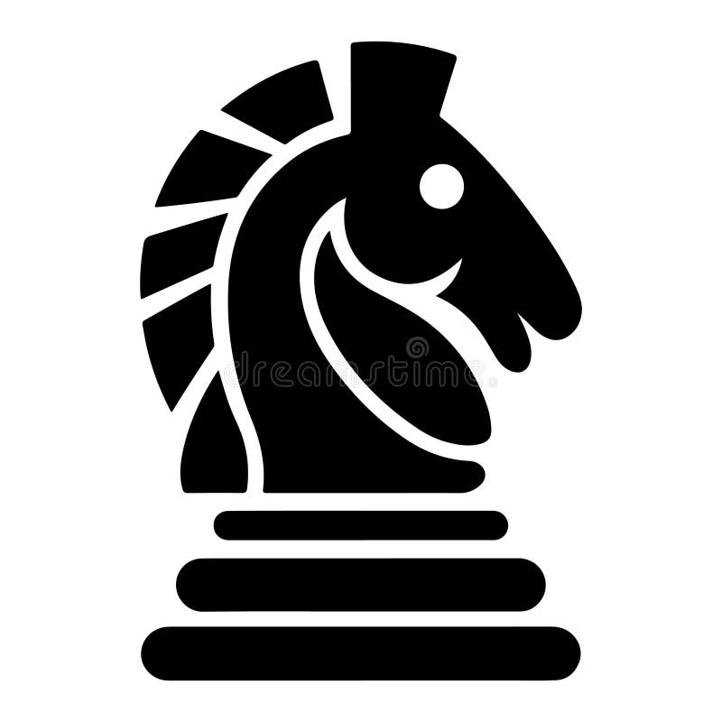 Black Knight Chess Piece Icon Simple Design Stock Vector - Illustration ...