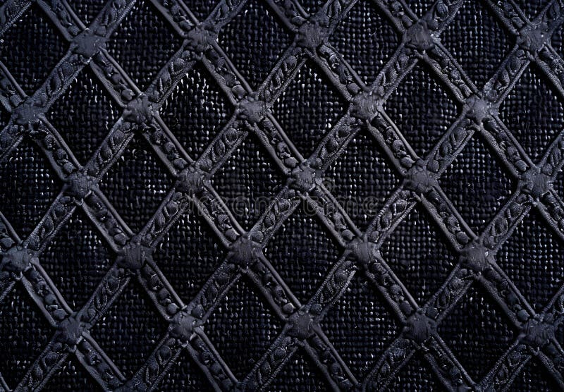 Black Knitted Fabric with Diamond Pattern Texture Stock Illustration ...