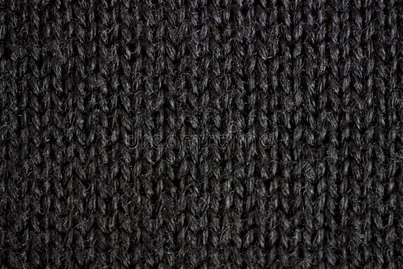 Black Knitted Textured Background Stock Image - Image of wool ...
