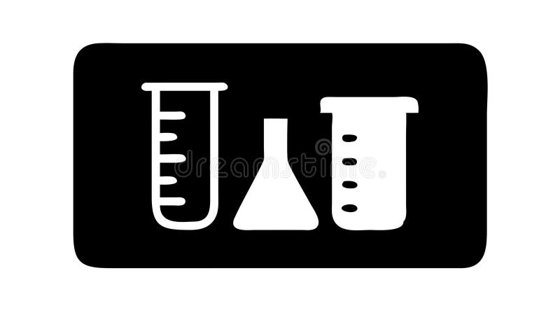 Black Lab Glassware Outline Vector Icon, Vector Design Generative AI ...
