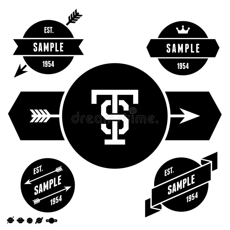 Black label with arrow stock vector. Illustration of emblem - 29562496