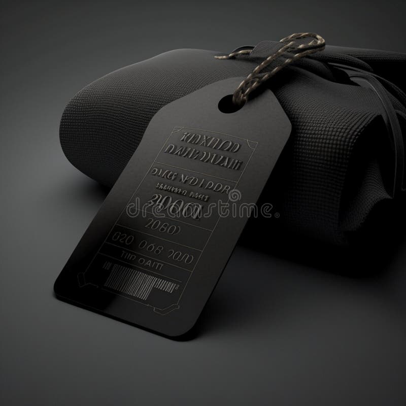 Black Label on a Black Dress. Fabric Label, Generative AI Stock ...