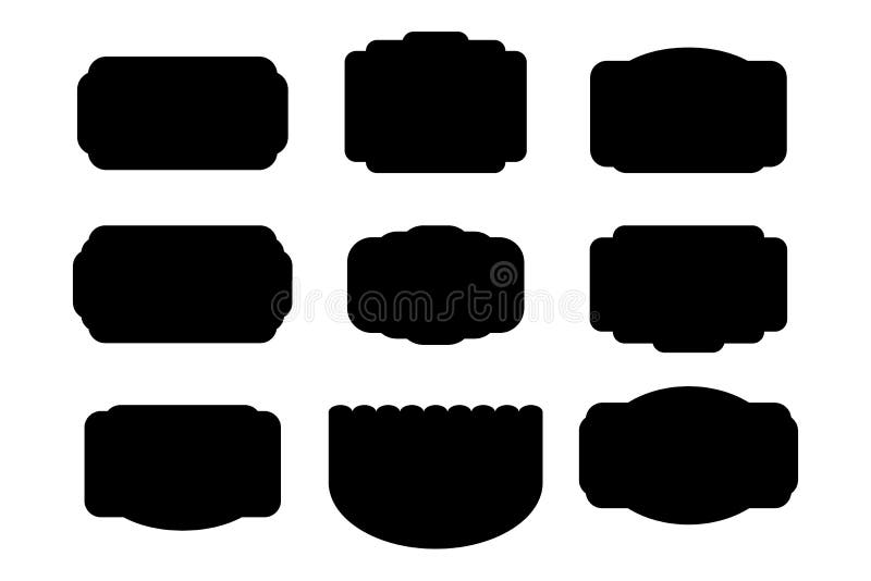Black Labels Retro Rose Gold Frame Tag Vector Set Stock Vector ...