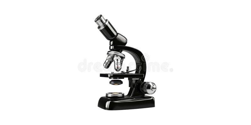 Black Laboratory Microscope. Scientific Research and Education Tool ...