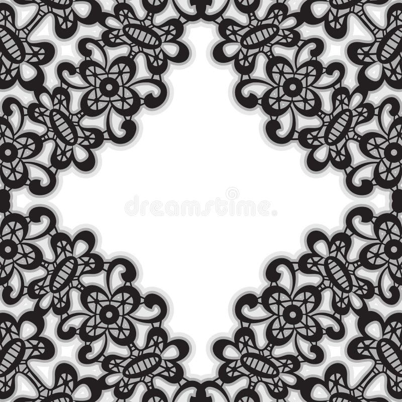 Black lace stock vector. Illustration of linen, openwork - 27702766