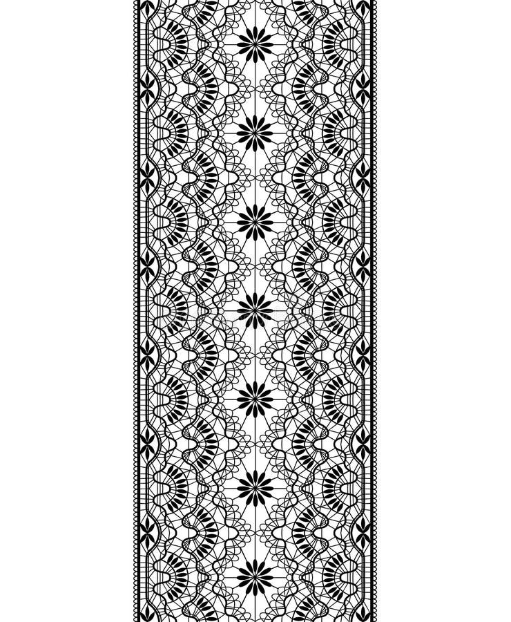 Black lace border stock vector. Illustration of texture - 130680227
