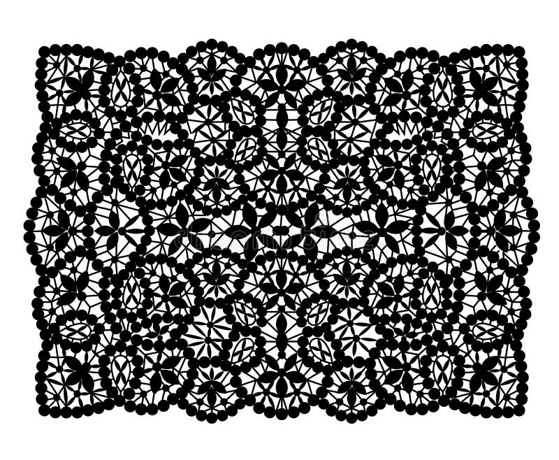 Vintage Black Lace Doily Place Mat Stock Vector - Illustration of retro ...