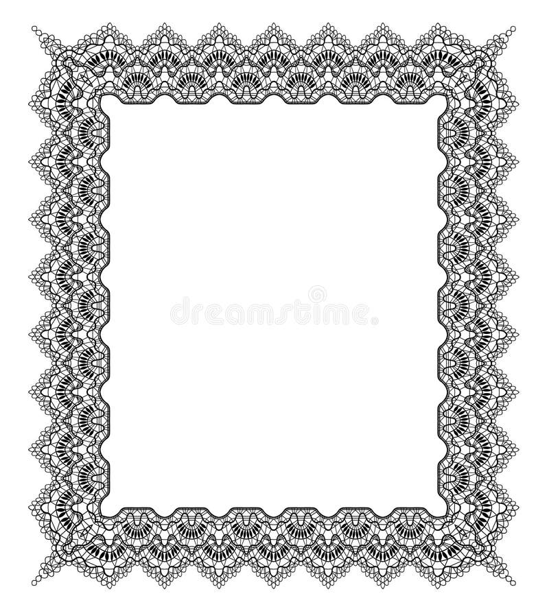 Black lace frame stock vector. Illustration of background - 134519841