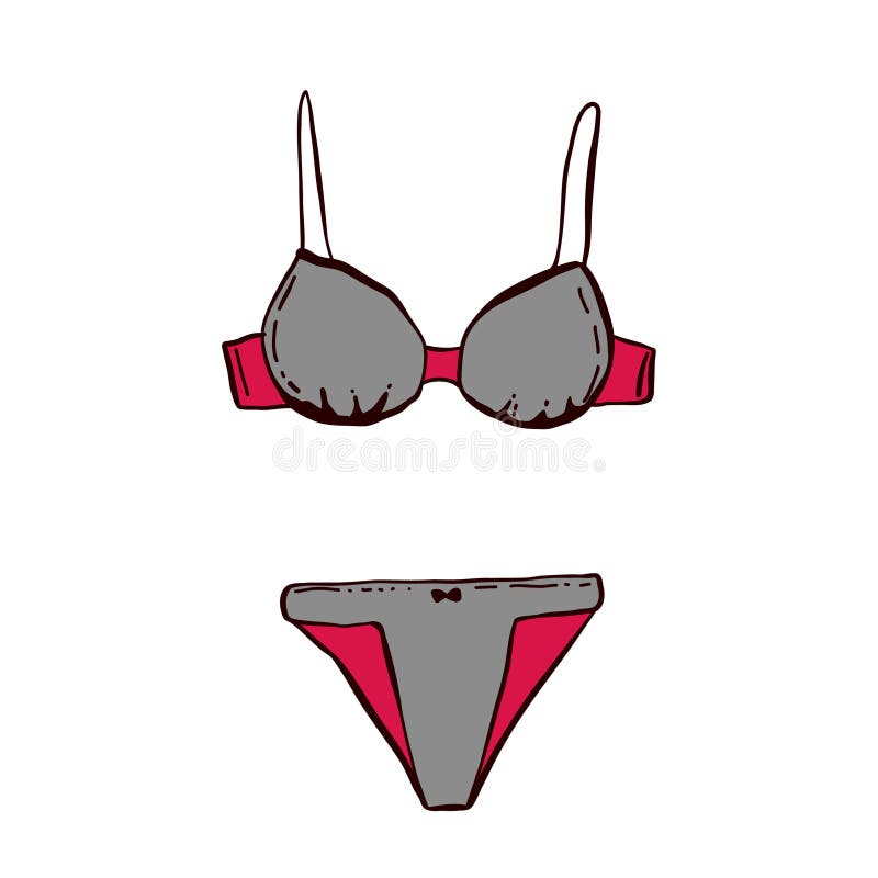 Black Lace Padded Bra for Women Wear Vector Stock Vector - Illustration ...