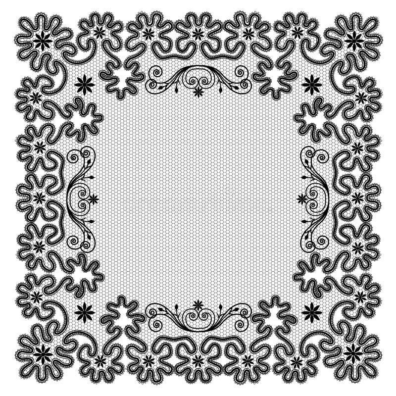 Black lace pattern stock vector. Illustration of fabric - 110862576