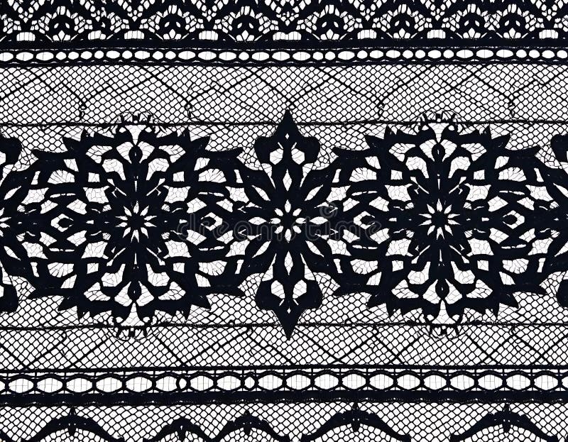 Black Lace Pattern with Bold Decorative Texture Stock Illustration ...