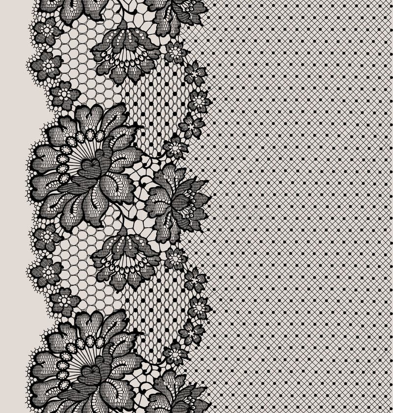 Black Lace. Seamless Pattern Stock Vector - Illustration of fashionable ...