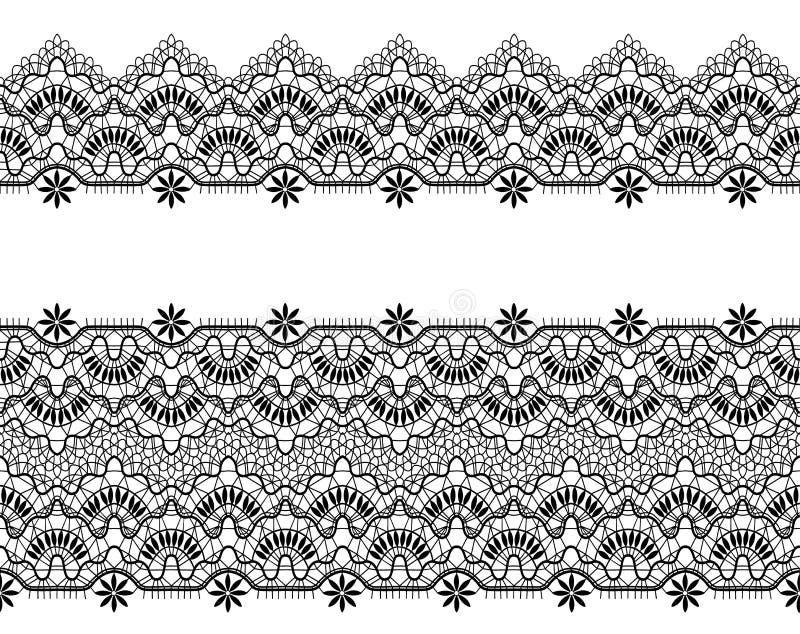 Set of lace ribbons stock vector. Illustration of vector - 174221126