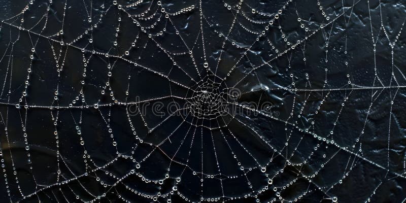 Black Lace Spider Web Background - Ai Generated Stock Illustration ...