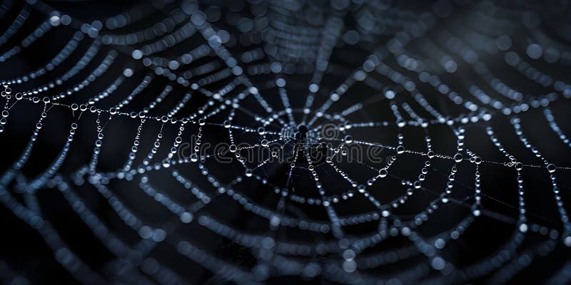 Black Lace Spider Web Background - Ai Generated Stock Illustration ...