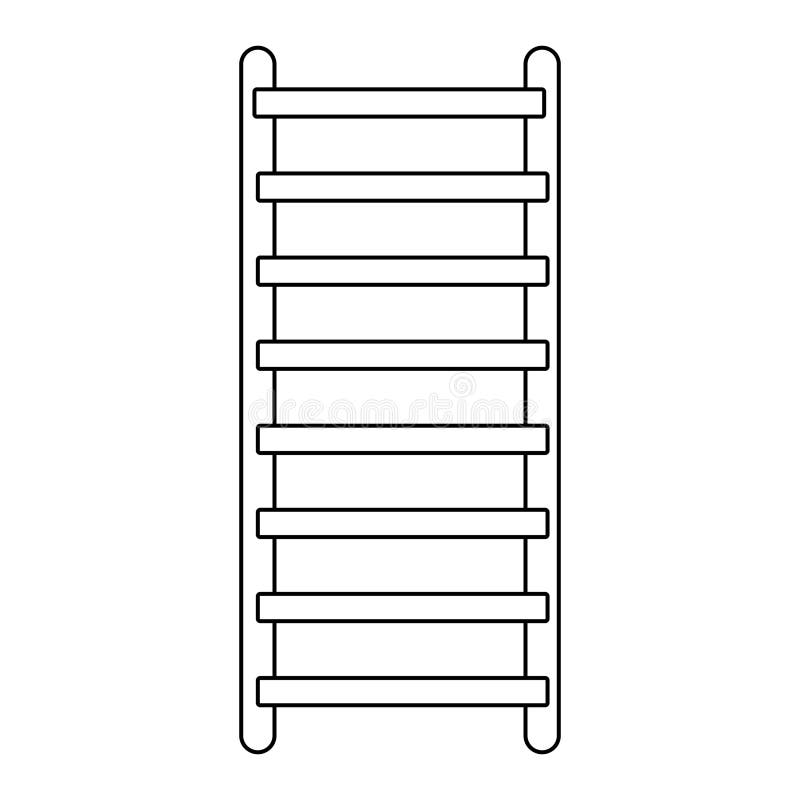 Black Ladder Icon Vector Illustration Stock Vector - Illustration of ...