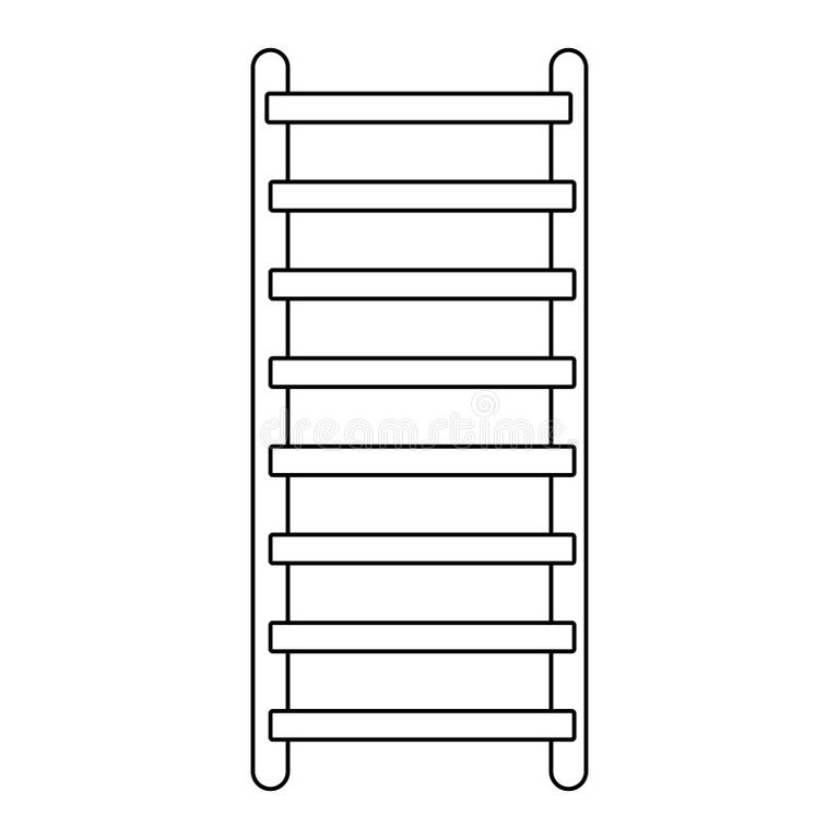 Black Ladder Icon Vector Illustration Stock Vector - Illustration of ...