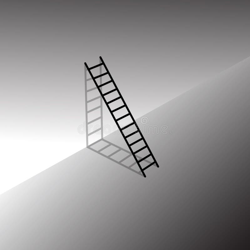 Black ladder concept stock illustration. Illustration of challenge ...