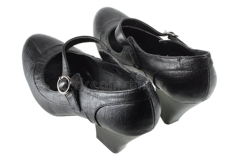 Black Lady s Shoes stock photo. Image of studio, leather - 20900922