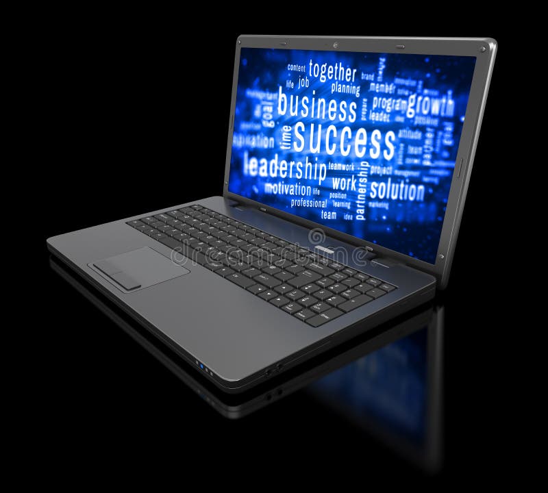 Black Laptop stock illustration. Illustration of screen - 57232524