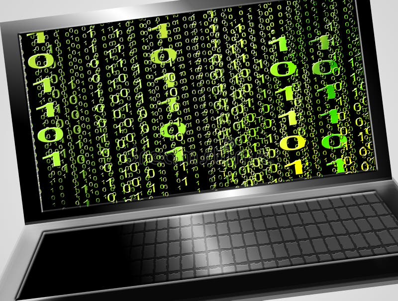 Black laptop stock illustration. Illustration of digitally - 9115576