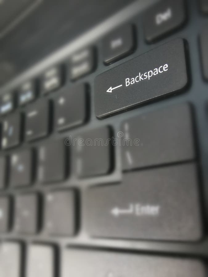 Backspace in black stock photo. Image of dark, laptop, data - 157040