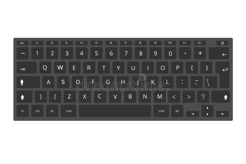 Black Keyboard White Laptop Stock Illustrations – 9,925 Black Keyboard ...