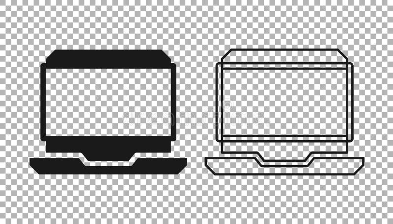 Black Laptop Icon Isolated on Transparent Background. Computer Notebook ...
