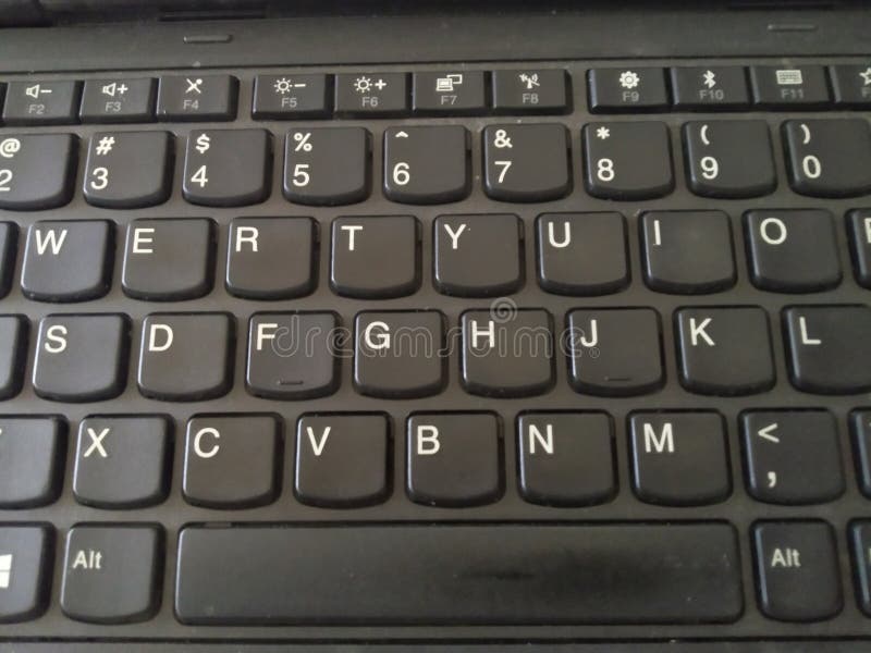 Black Laptop Keyboard on the Table in the Morning Stock Photo - Image ...
