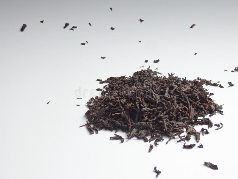 Black Large-leaf Tea As a Background. Large Dry Black Tea Leaves ...
