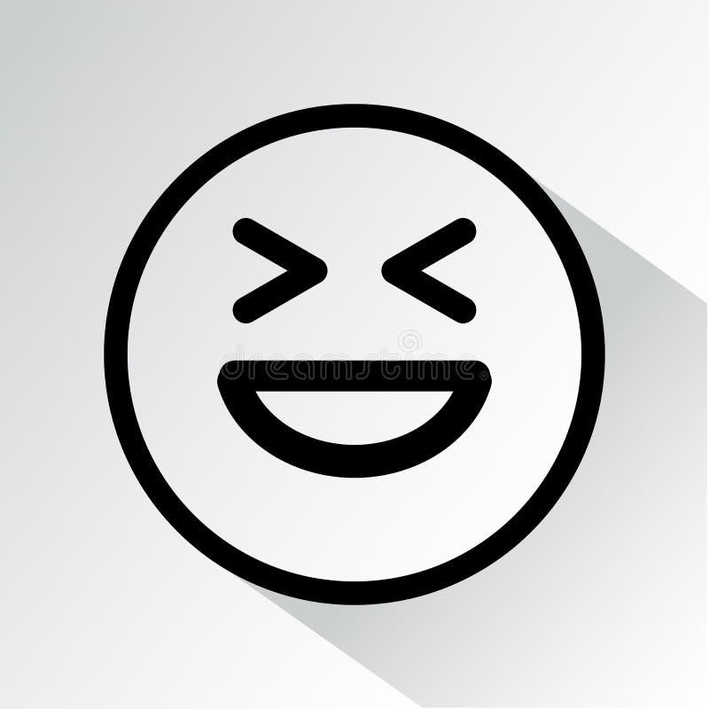Black Laughing Smiley. Vector Illustration Stock Illustration ...