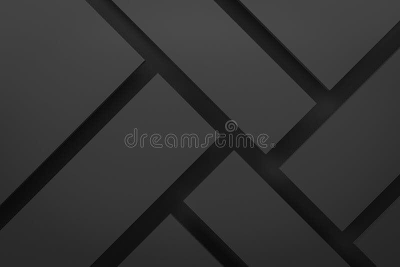 Black Layer Layout Background 3d Render Stock Image - Image of dark ...