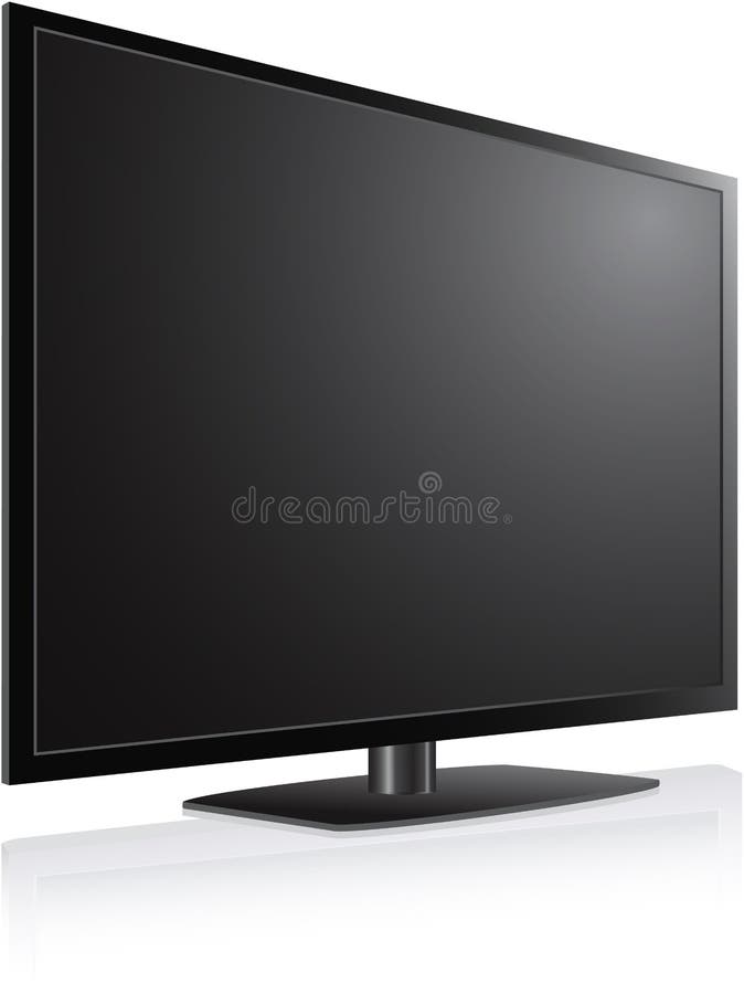 Black LCD, LED, Plasma TV Screen Stock Vector - Illustration of high ...