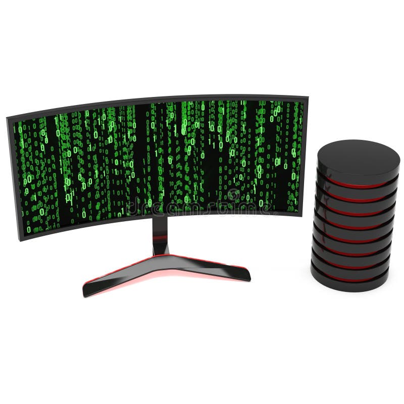 Black LCD tv screen stock illustration. Illustration of hacker - 95175131