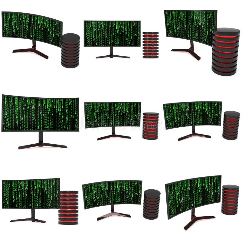 Black LCD tv screen stock illustration. Illustration of matrix - 97425138