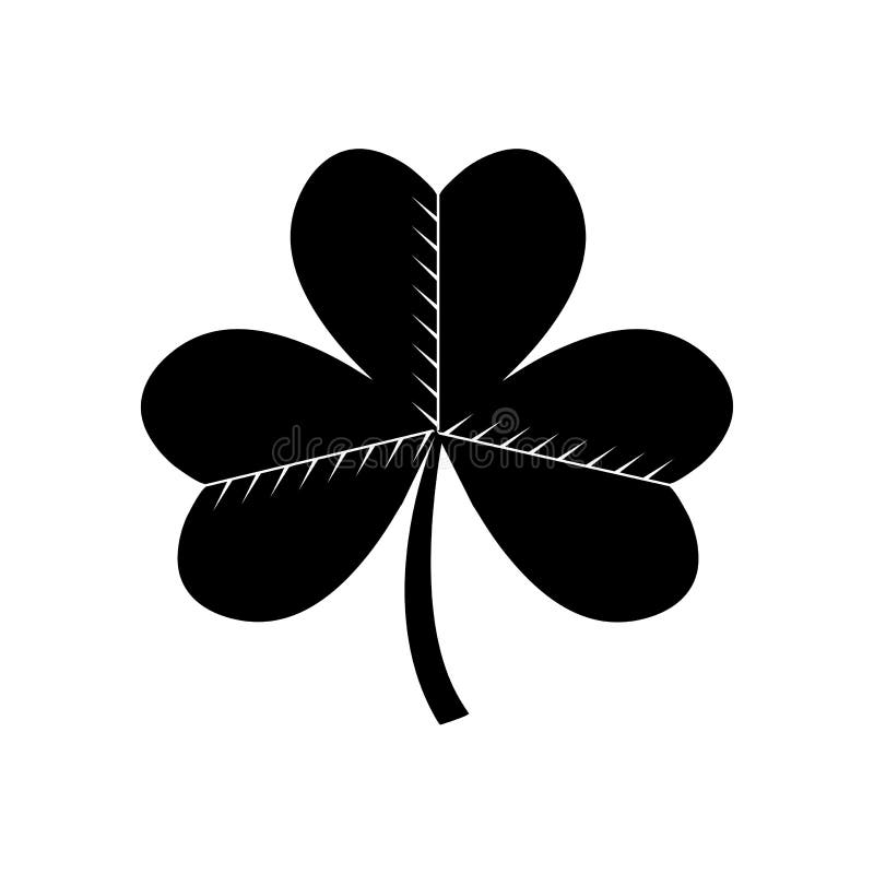 Black Leaf Clover Icon Isolated. Vector Illustration Stock Illustration ...