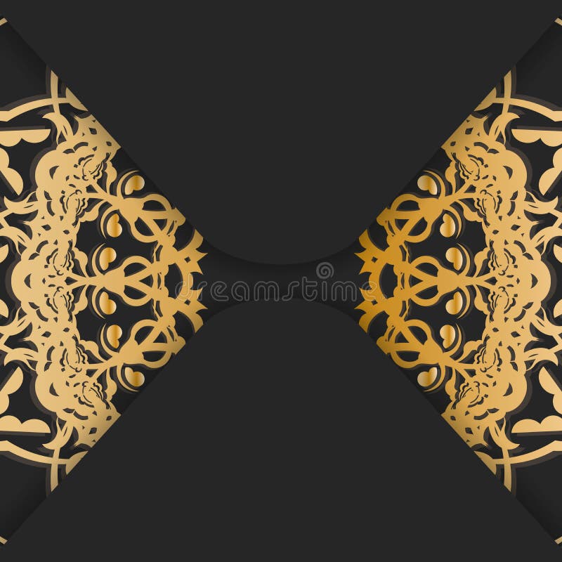 Black Leaflet with Luxurious Gold Ornaments for Your Congratulations ...