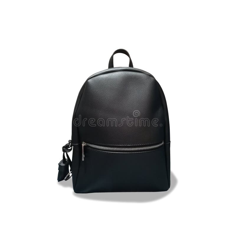 Leather Backpack Made of Patches of Different Colors on White Isolated ...