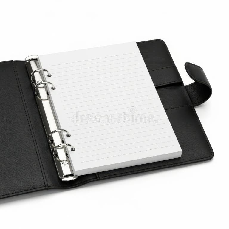 Black Leather Binder Stock Illustrations – 703 Black Leather Binder ...