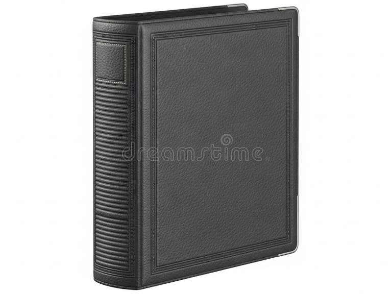 Black Leather Binder Stock Illustrations – 703 Black Leather Binder ...