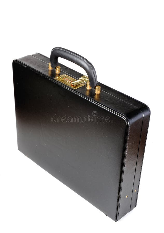 Leather Briefcase with Combination Lock Stock Image - Image of manager ...